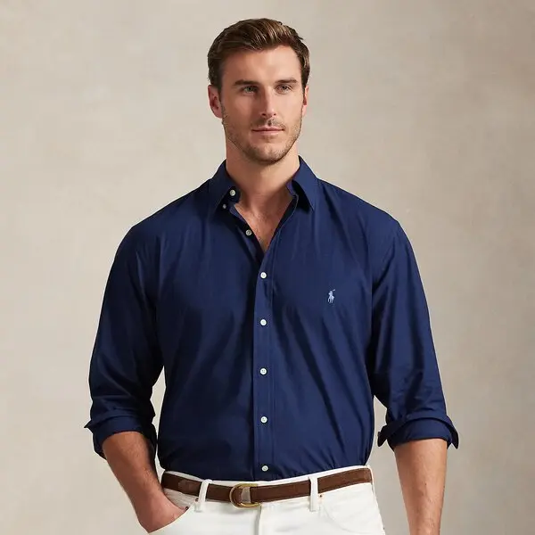 Ralph Lauren Stretch Poplin Shirt - Newport Navy