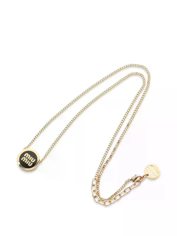 Miu Miu Logo-pendant Necklace