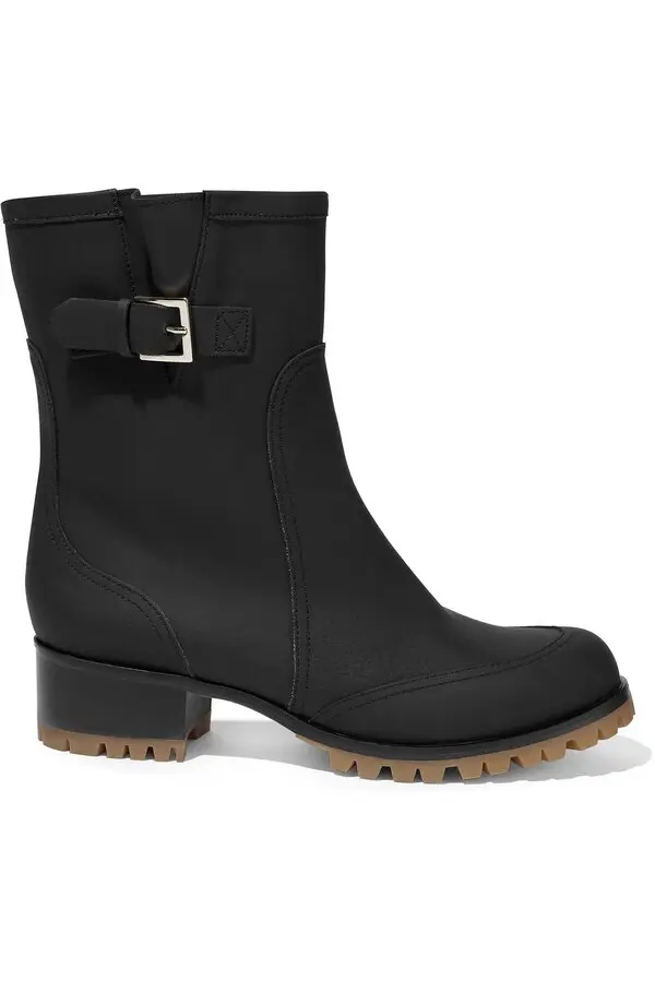 Red Valentino Coated Leather Ankle Boots