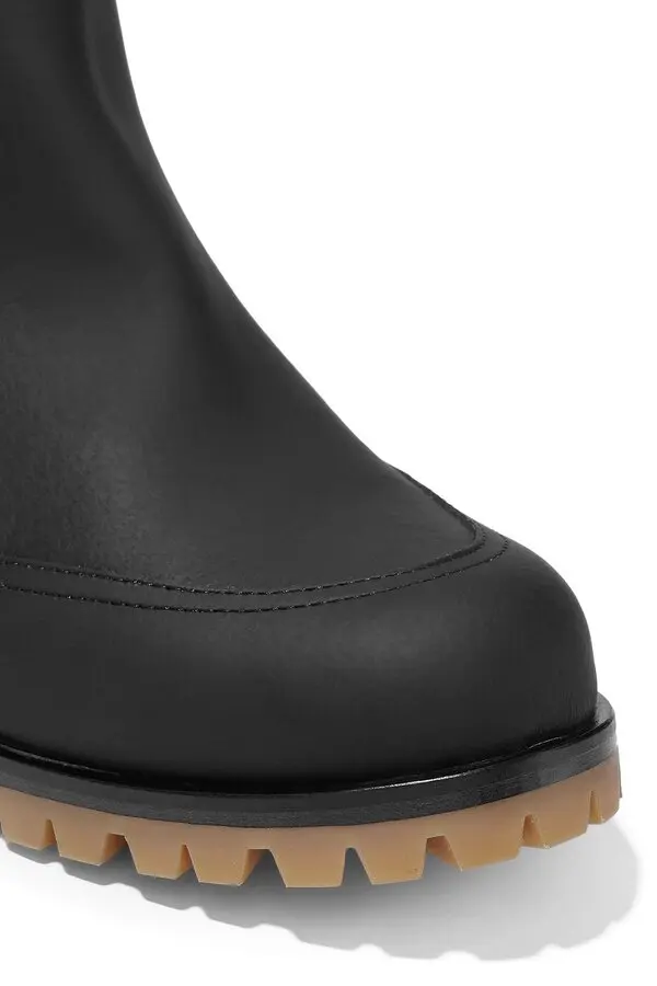 Red Valentino Coated Leather Ankle Boots