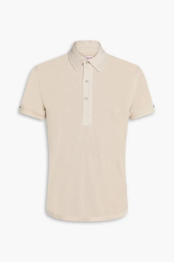 Orlebar Brown Sebastian Linenjersey Polo Shirt - Stone