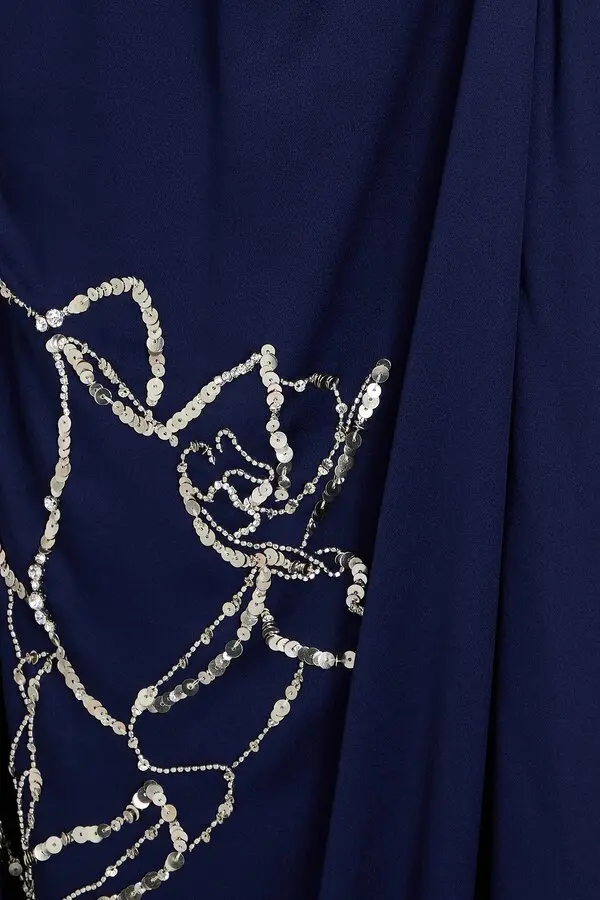 Erdem Embellished Satincrepe Gown