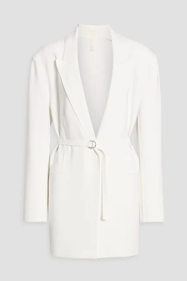 Norma Kamali Belted Cady Blazer