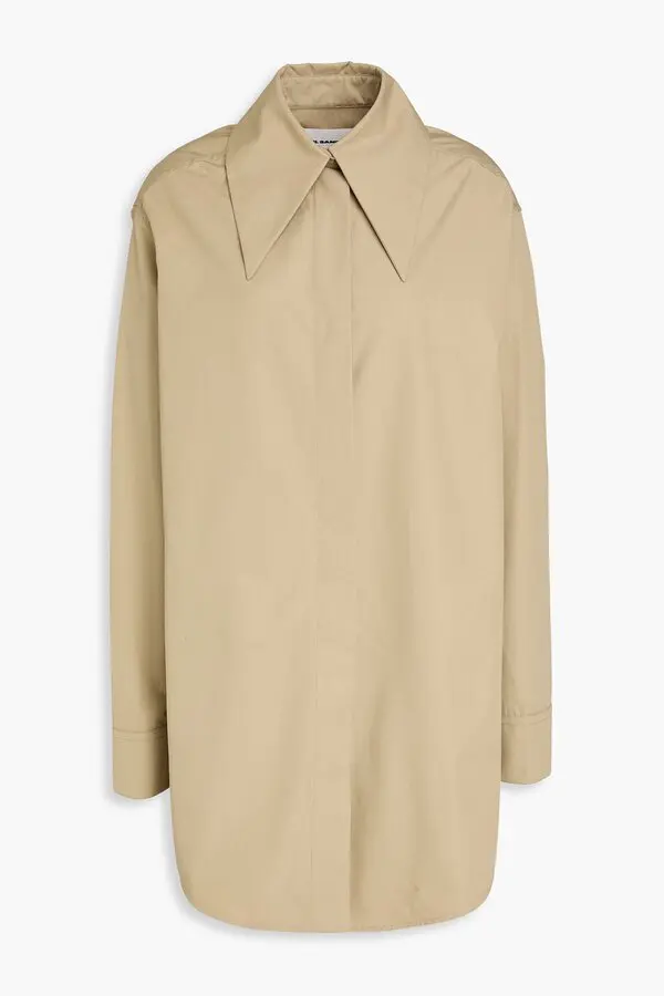 JIL SANDER Oversized Cottonpoplin Shirt - Sage Green