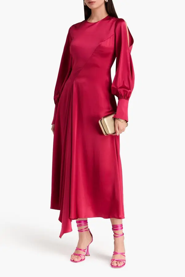 ROKSANDA Hayat Pleated Silk-satin Midi Dress