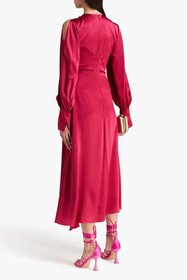 ROKSANDA Hayat Pleated Silk-satin Midi Dress