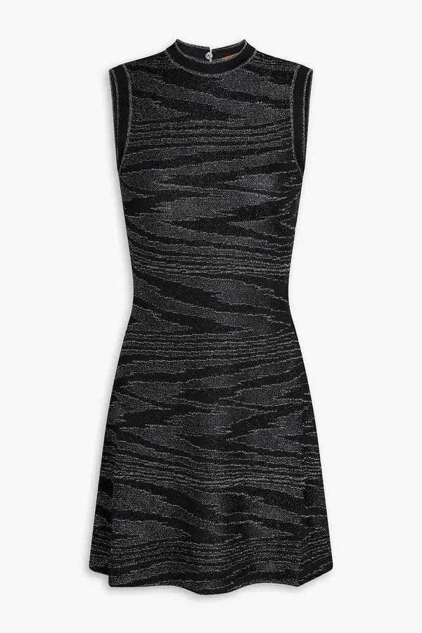 Missoni Metallic Jacquardknit Mini Dress - Black