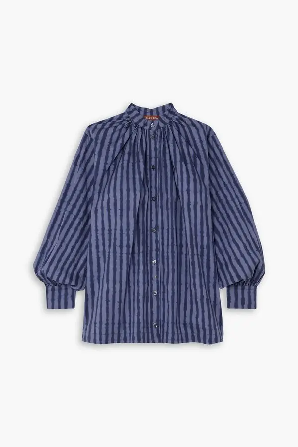Altuzarra Teresa Striped Cottonblend Poplin Shirt - Navy