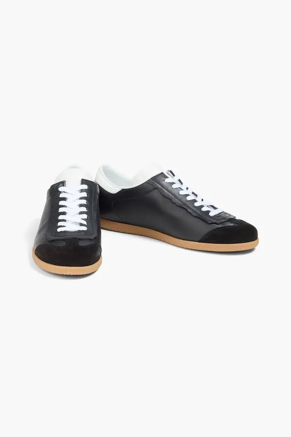 MAISON MARGIELA Featherlight Suedetrimmed Leather Sneakers