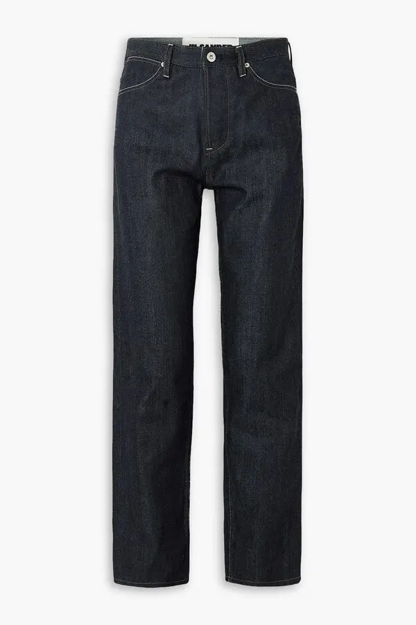 JIL SANDER Cropped Highrise Straightleg Jeans - Dark Denim