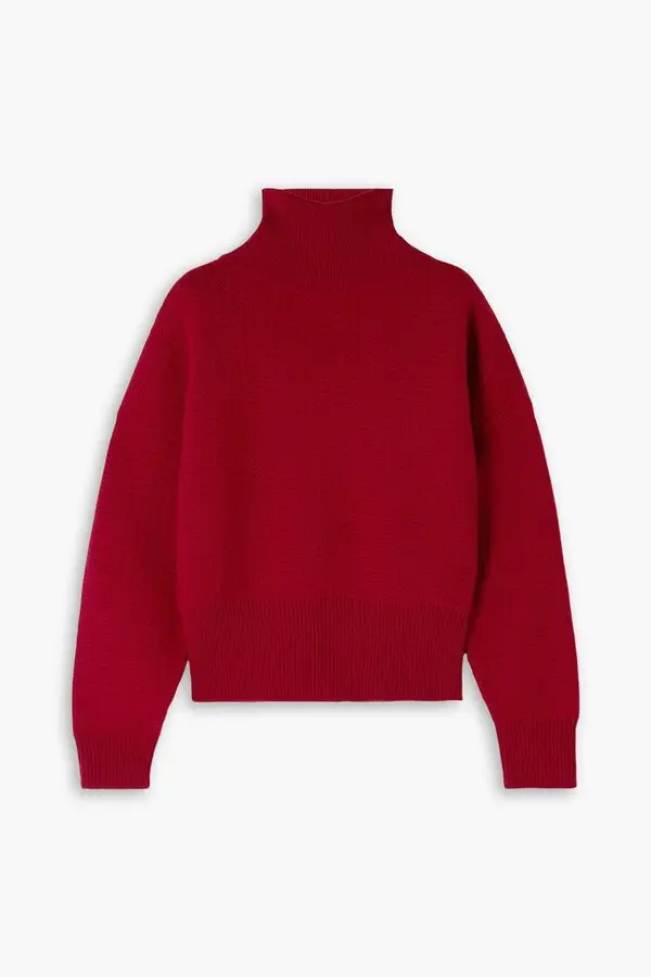 Max Mara Bessica Wool And Cashmereblend Turtleneck Sweater - Crimson