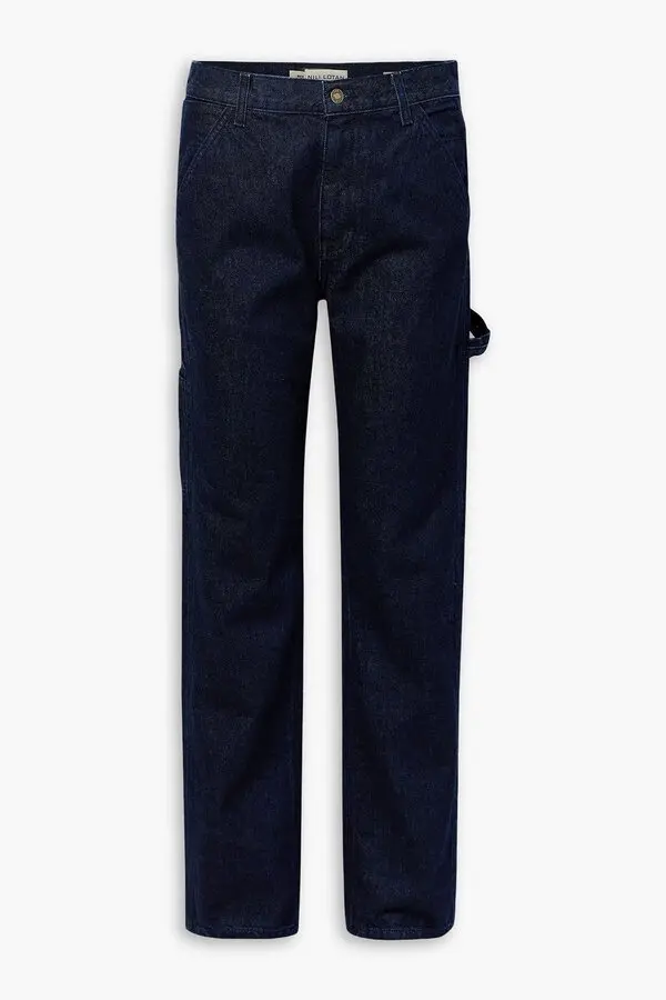 NILI LOTAN Calvin Carpenter Highrise Straightleg Jeans - Dark Denim