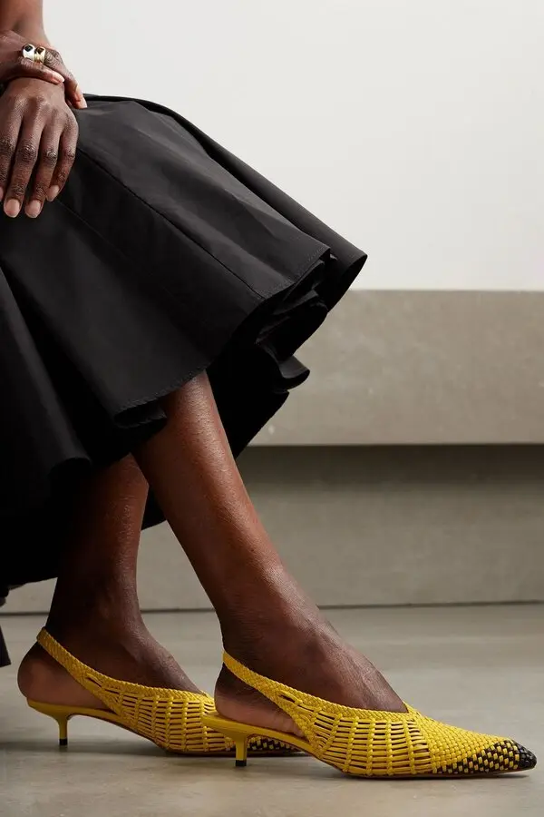 Jacquemus Cubisto Banane Leather Slingback Pumps