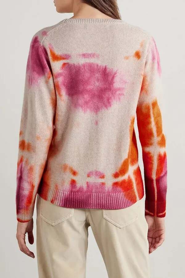 THE ELDER STATESMAN Rorschach Malibu Tie-dyed Cashmere Sweater