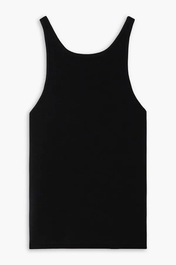 Max Mara Alfeo Stretch Woolblend Tank - Black
