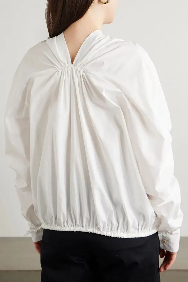 DIOTIMA Braceback Embroidered Cottonpoplin Blouse