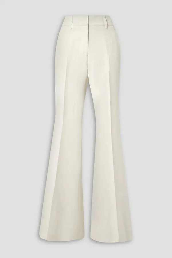 Gabriela Hearst Rhein Silk And Woolblend Flared Pants - Ivory