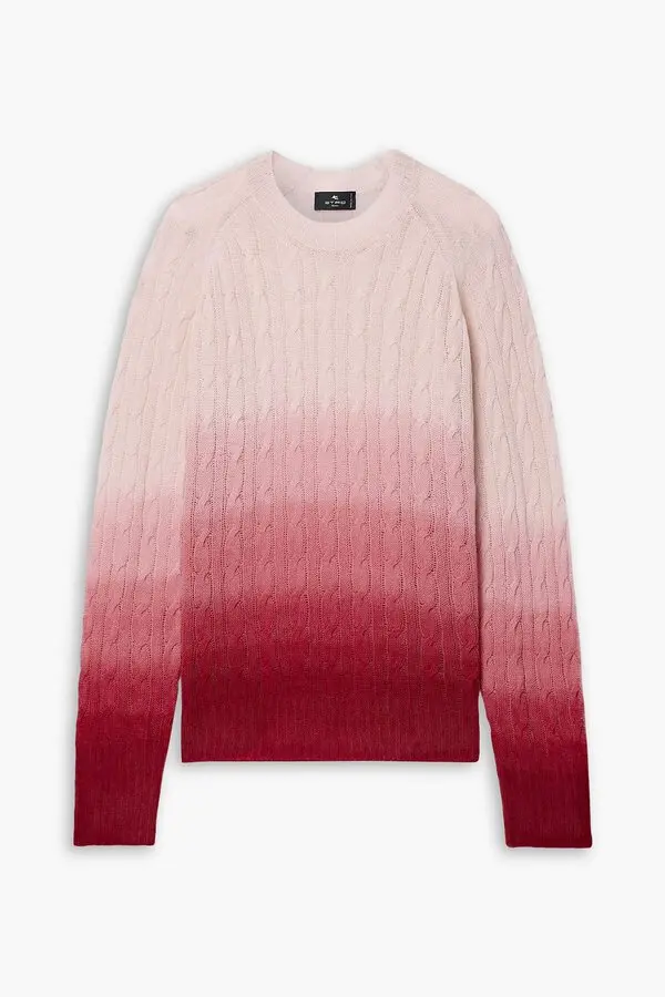 Etro Ombré Cableknit Wool Sweater