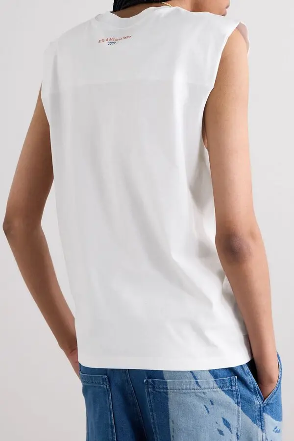 Stella McCartney Embroidered Cottonjersey Tank