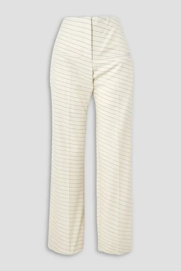 JW Anderson Pinstriped Woolblend Drill Straightleg Pants
