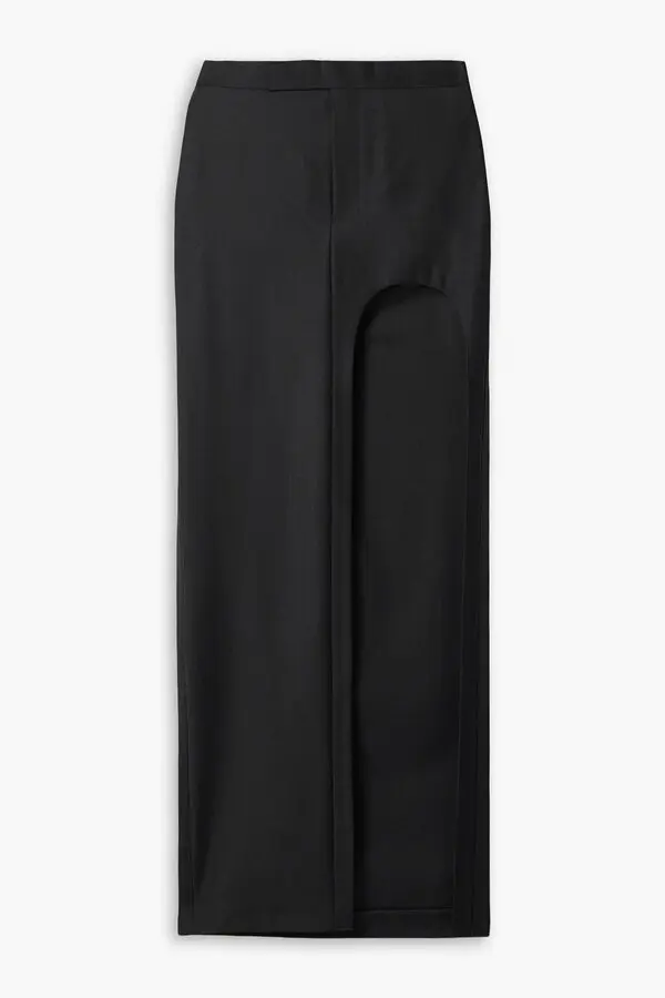 BETTTER Copeland Asymmetric Wooltwill Skirt - Black