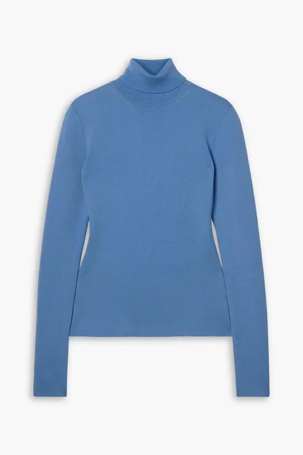 Gabriela Hearst May Wool, Cashmere And Silkblend Turtleneck Sweater - Light Blue