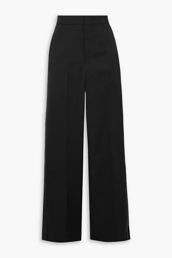 Isabel Marant Scarly Wooltwill Straightleg Pants - Black