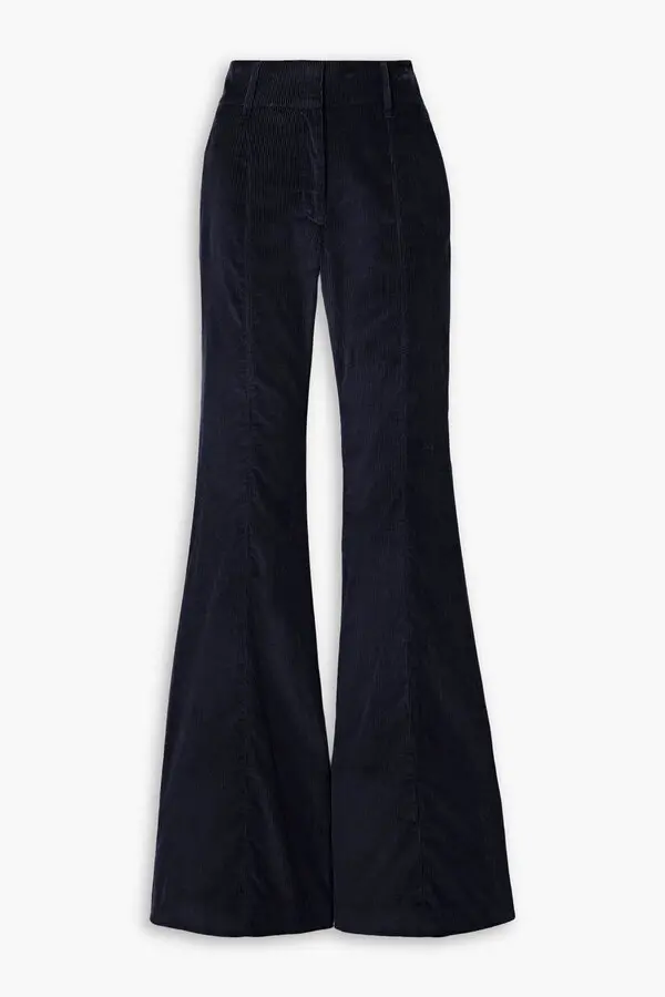 Gabriela Hearst Ianthe Cottoncorduroy Flared Pants - Navy