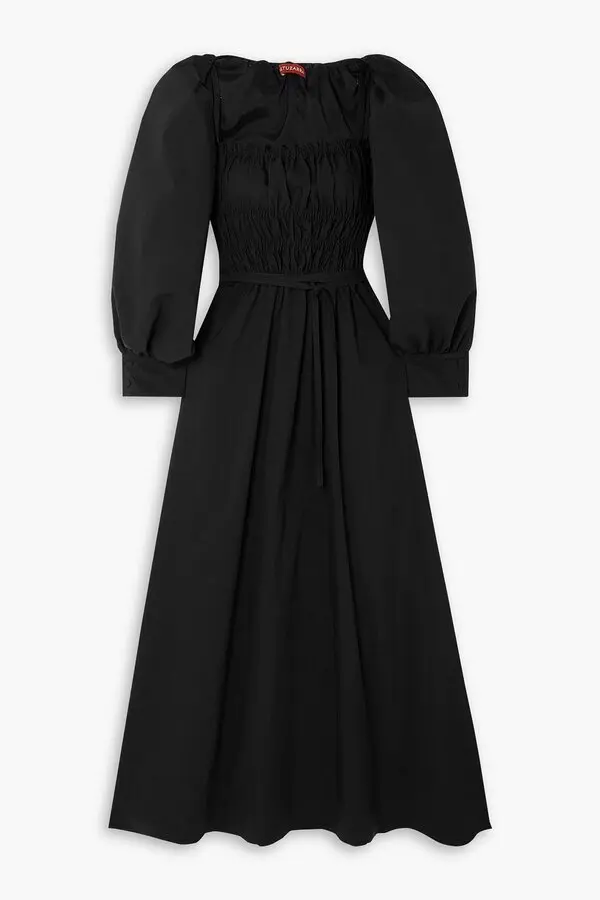 Altuzarra Andrea Ruched Cottonblend Midi Dress And Bolero Set - Black