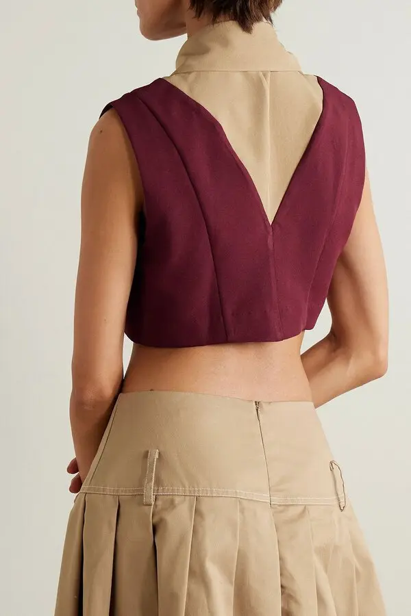 TOLU COKER Cropped Paneled Shirt