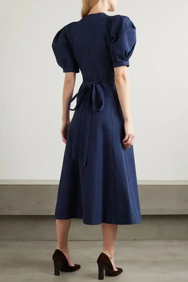 Gabriela Hearst Luz Denim Midi Dress