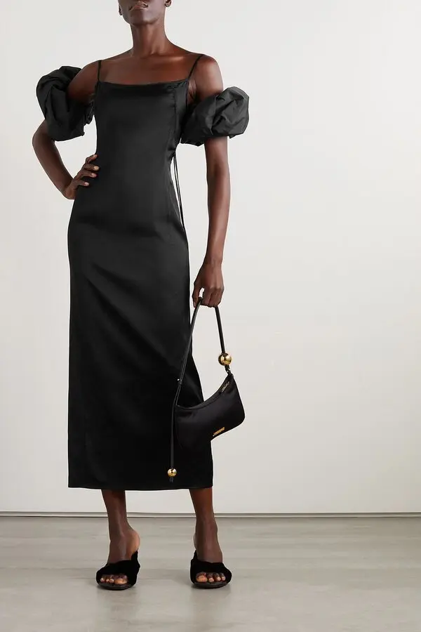 Jacquemus Chouchou Convertible Duchesse-satin Midi Dress