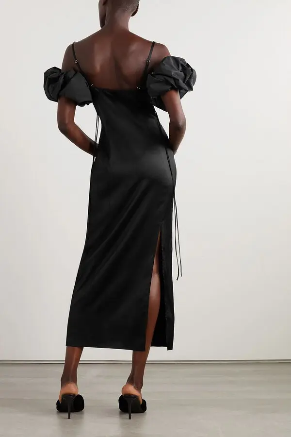 Jacquemus Chouchou Convertible Duchesse-satin Midi Dress