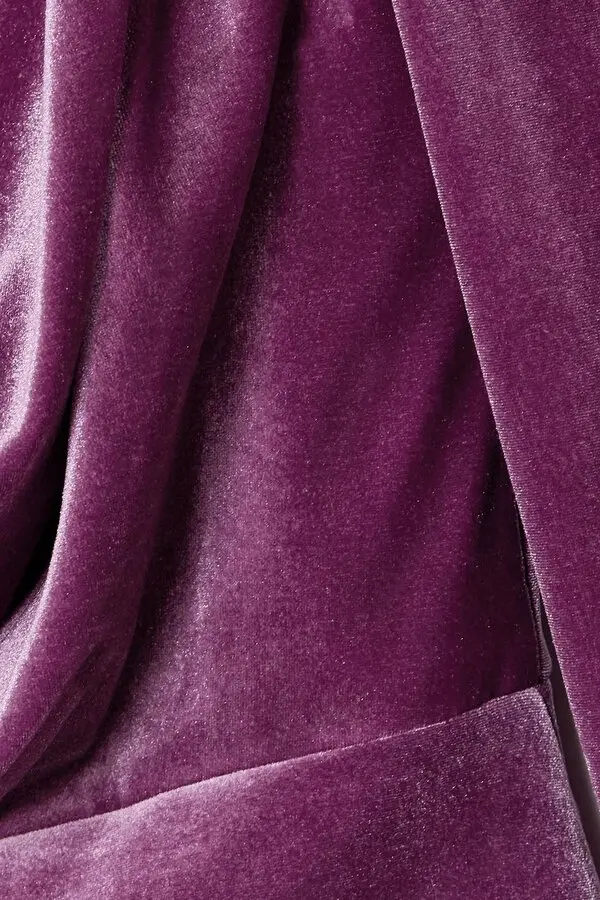 Alex Perry Draped Stretchvelvet Midi Dress