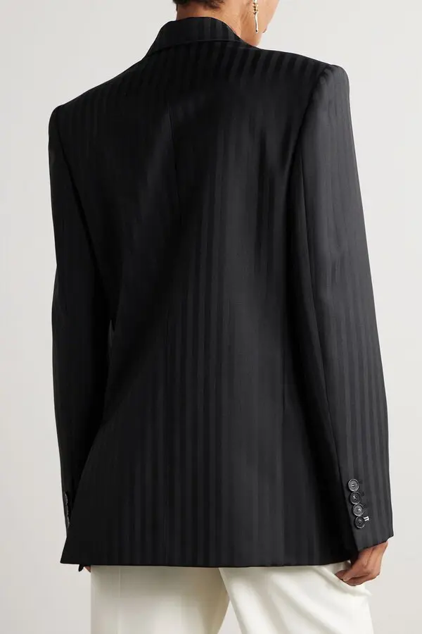 Stella McCartney Oversized Doublebreasted Striped Wool Blazer