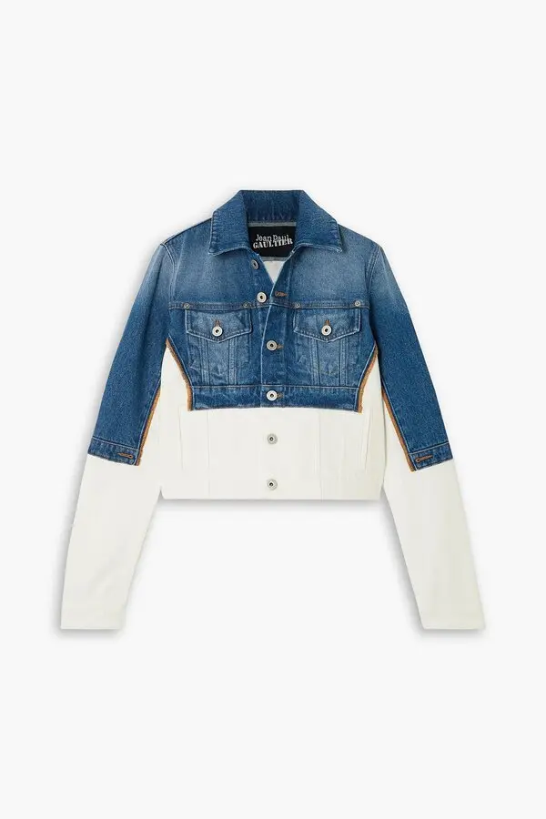 JEAN PAUL GAULTIER Petit Grand Twotone Denim Jacket - Mid Denim