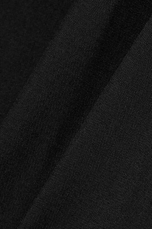 Marie Adam-Leenaerdt Cape-effect Wool-blend Midi Shirt Dress