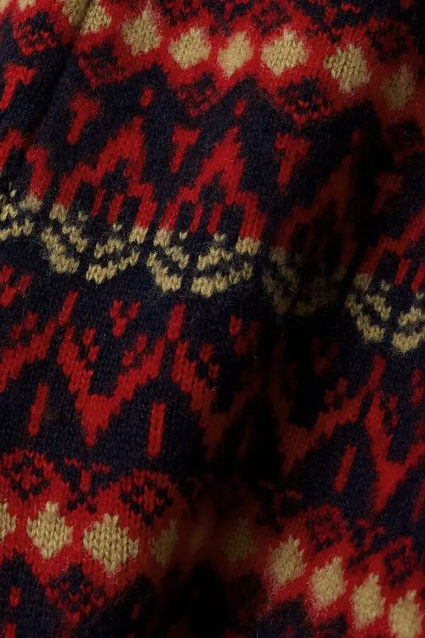 Bally Fair Isle Intarsia-knit Merino Wool Shorts - Navy
