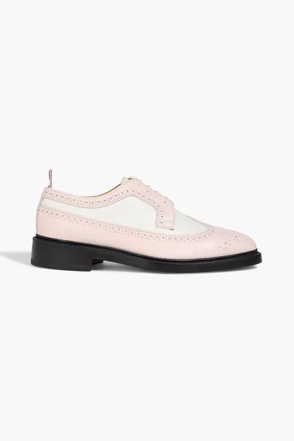 Thom Browne Twotone Pebbledleather Brogues - Pastel Pink