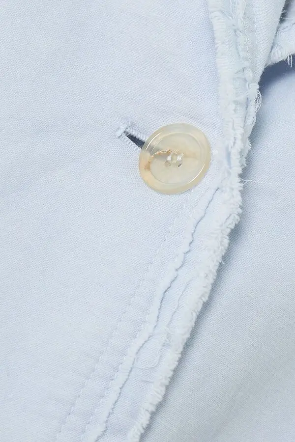 Acne Studios Oversized Frayed Cotton And Linen-blend Blazer