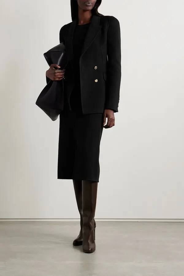 Gabriela Hearst Morelos Cashmere-felt Midi Skirt