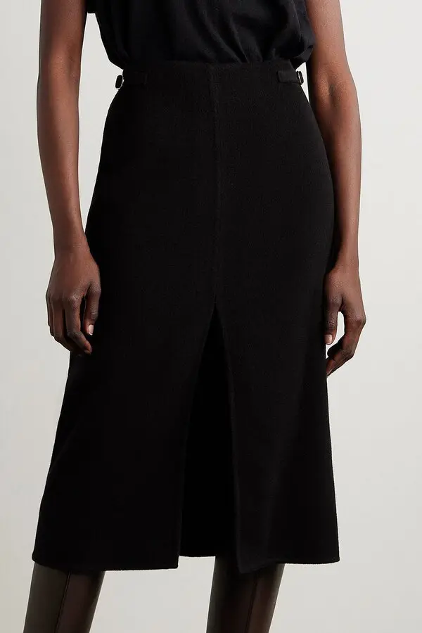 Gabriela Hearst Morelos Cashmere-felt Midi Skirt