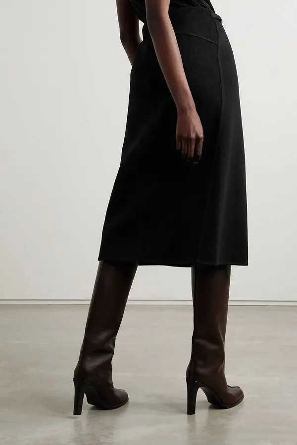 Gabriela Hearst Morelos Cashmere-felt Midi Skirt