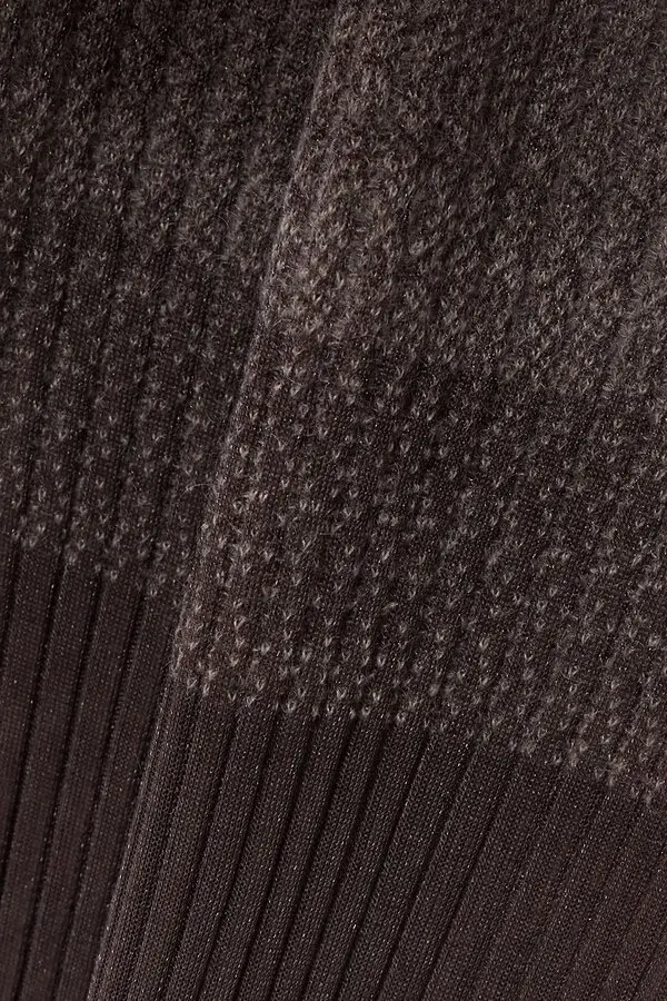 Attico Convertible Ribbed-knit Midi Dress