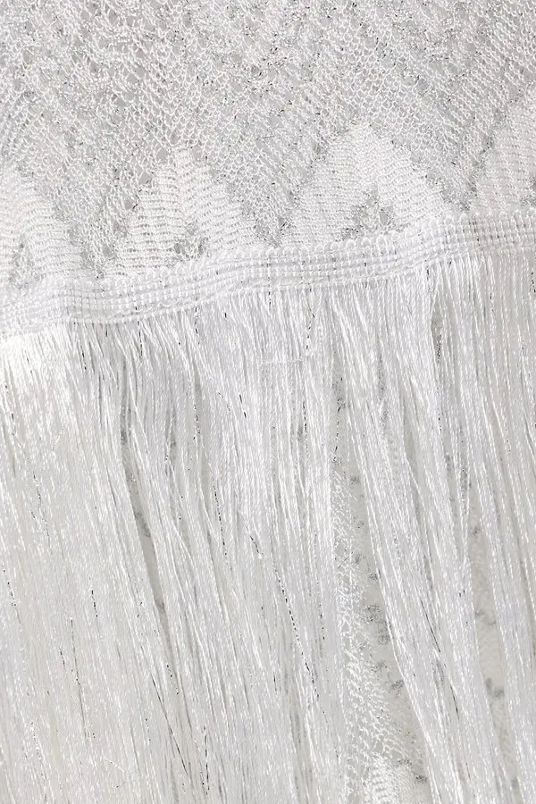 Missoni Fringed Metallic Crochetknit Coverup