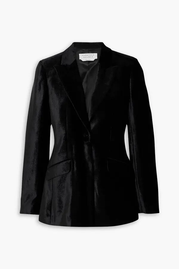 Gabriela Hearst Leary Silkvelvet Blazer - Black
