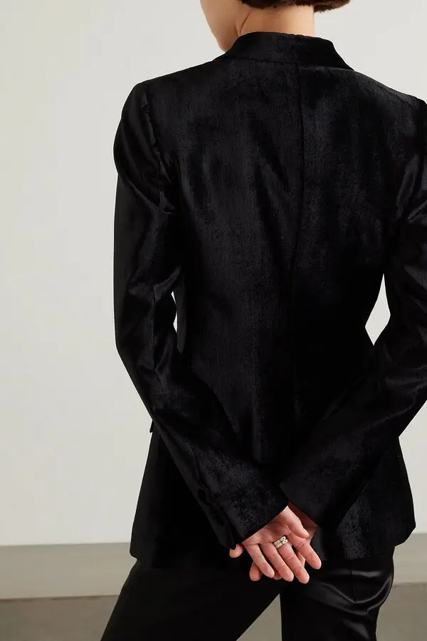 Gabriela Hearst Leary Silk-velvet Blazer - Black