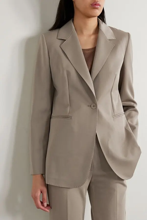 Max Mara Wool And Mohairblend Twill Blazer