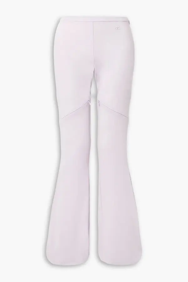 COURREGES Ellipse Zipdetailed Jersey Flared Pants - Lilac