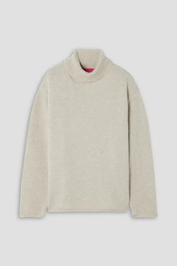 THE ELDER STATESMAN Cashmere Turtleneck Sweater - Ecru
